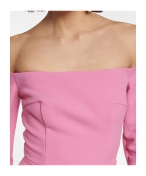 EMILIA WICKSTEAD Crepe Off-the-shoulder Mini Dress