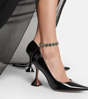 Amina Muaddi Crystal Flower Anklet