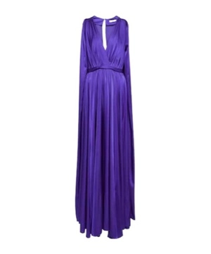 SAFIYAA LONDON Bridal Chiffon Cape Gown - Blue