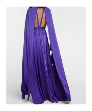 SAFIYAA LONDON Bridal Chiffon Cape Gown