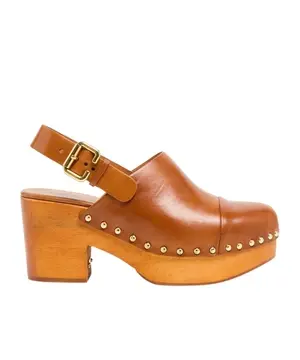 Chloé Round-toe High-heeled Sandals - Brown