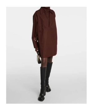 JIL SANDER Layered Cotton Minidress