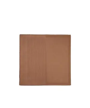 Loewe Scarf In Wool And Silk - Mocha