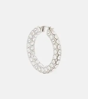 Amina Muaddi Jahleel Crystal-embellished Hoop Earrings