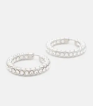 Amina Muaddi Jahleel Crystal-embellished Hoop Earrings