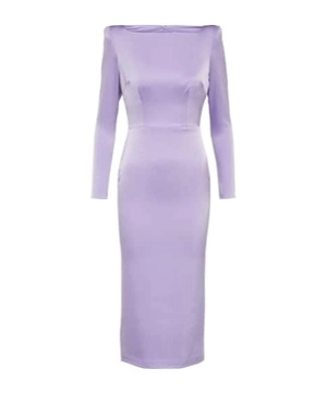 Alex Perry Satin Crepe Mini Dress - Purple