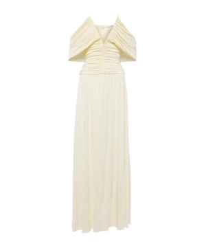 Magda Butrym Off-shoulder Gathered Maxi Dress - White