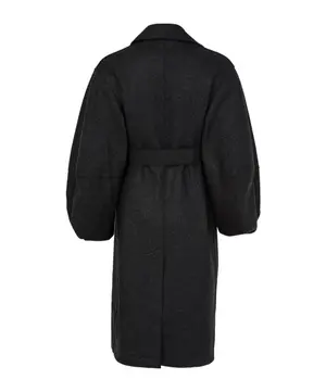 Harris Wharf London Puff-sleeved Coat In Pressed Wool