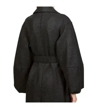 Harris Wharf London Puff-sleeved Coat In Pressed Wool
