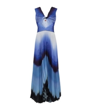 Altuzarra Printed Pleated Maxi Dress - Blue