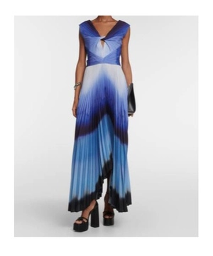 Altuzarra Printed Pleated Maxi Dress