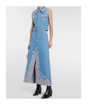 Rabanne Embroidered Denim Vest