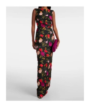 Erdem Embroidered Jacquard Gown