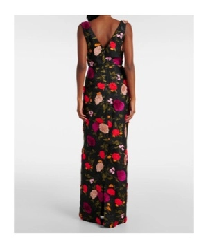 Erdem Embroidered Jacquard Gown