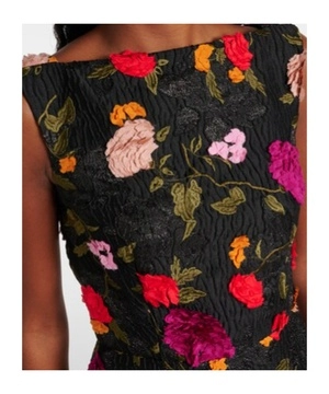 Erdem Embroidered Jacquard Gown