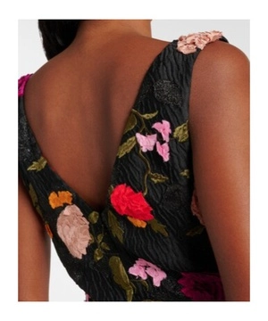 Erdem Embroidered Jacquard Gown