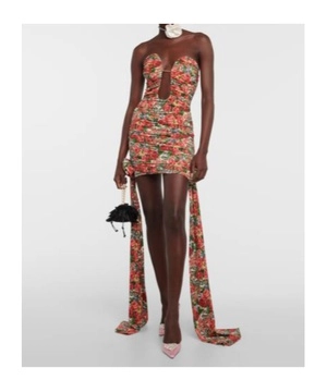 Magda Butrym Floral Ruched Mini Dress