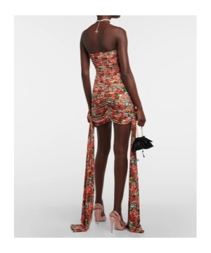 Magda Butrym Floral Ruched Mini Dress