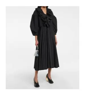 JIL SANDER Ruffle-trimmed Midi Dress