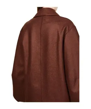 Harris Wharf London Puff-sleeved Pressed Wool Jacket - Red