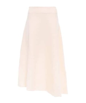 JIL SANDER High-rise Virgin Wool Midi Skirt - White