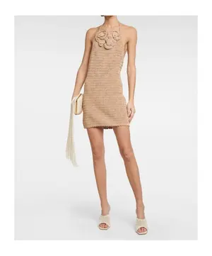 Magda Butrym Crochet Halter Neck Minidress
