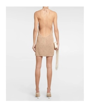 Magda Butrym Crochet Halter Neck Minidress