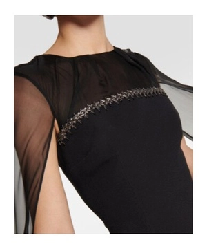 SAFIYAA LONDON Gloria Silk And Crepe Gown