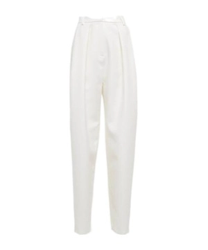 Magda Butrym Silk And Wool Tapered Pants - White
