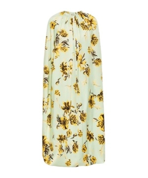 JIL SANDER Floral Caped Midi Dress - Multicolor