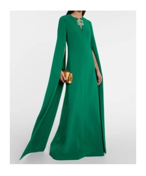 Elie Saab Embellished Cady Gown