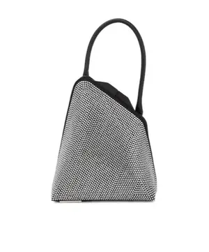 Attico Sunset Mini Crystal-embellished Tote Bag - Gray
