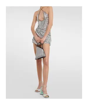Attico Sunset Mini Crystal-embellished Tote Bag