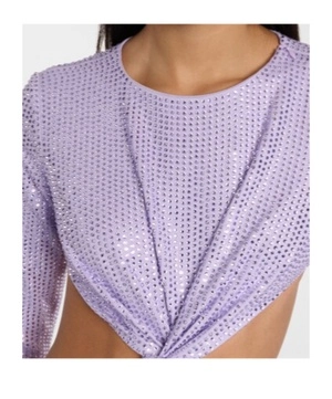 AREA Crystal-embellished Cutout Jersey Gown
