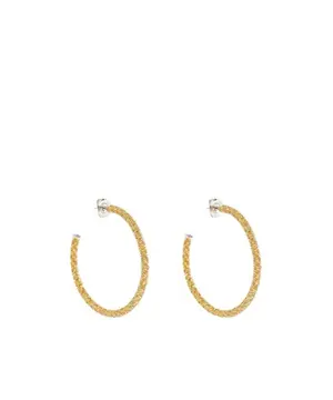 Amina Muaddi Cameron Crystal-embellished Earrings - Yellow