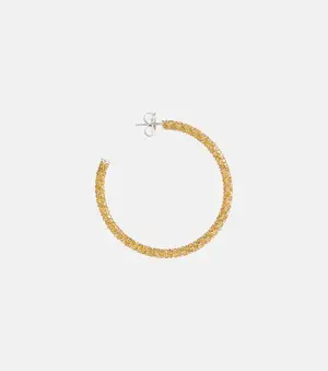 Amina Muaddi Cameron Crystal-embellished Hoop Earrings