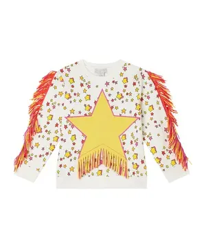 Stella McCartney Sweatshirt With Fringes - White