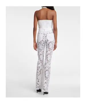 Alessandra Rich Lace Bustier Halter Top