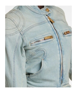 Blumarine Front Zip-up Denim Jacket