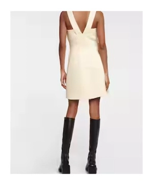 JIL SANDER Bow-detail Wool-blend Minidress