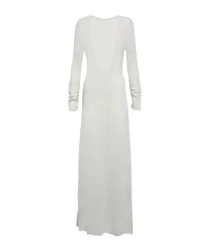 Magda Butrym Alpaca-blend Maxi Dress - White