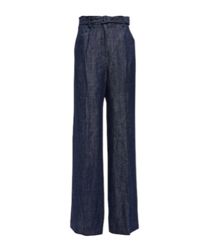 Gabriela Hearst Belted High-rise Wide-leg Linen Pants - Black
