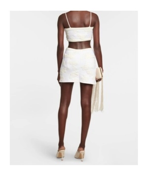 Magda Butrym Embroidered High-rise Wool-blend Miniskirt
