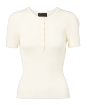 NILI LOTAN Silk Top - White