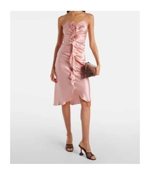 RODARTE Ruched Silk Crêpe Midi Dress