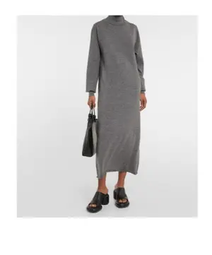 JIL SANDER Cashmere Turtleneck Midi Dress