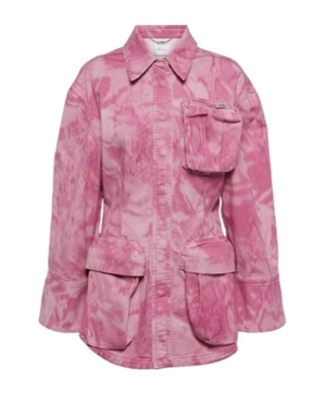 Blumarine Camouflage Denim Work Jacket - Pink