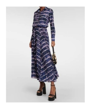 Altuzarra Sif Printed Pleated Maxi Skirt