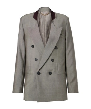 Victoria Beckham Beatrice Wool And Mohair Blazer - Gray