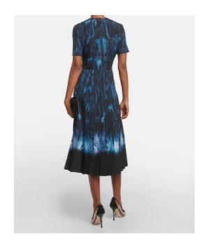 Altuzarra Myrtle Printed Pleated Midi Dress